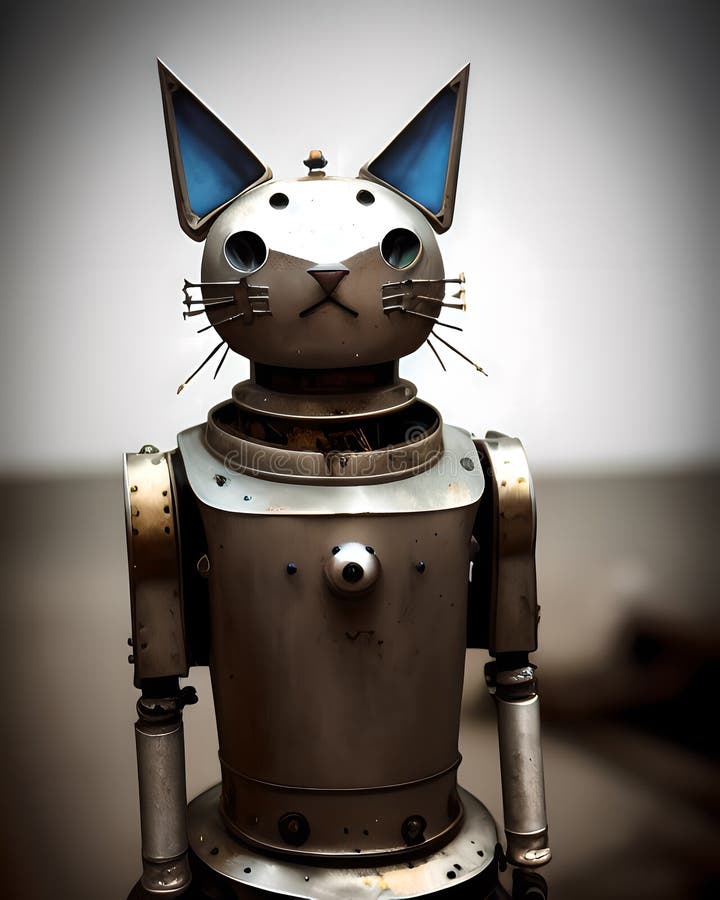 Robot cat stock illustration. Illustration of costume - 295076442