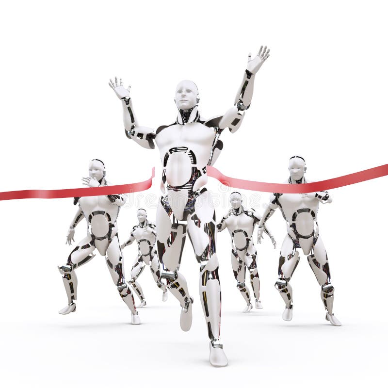 Robot champion stock illustration. Illustration of humanoid - 22401159