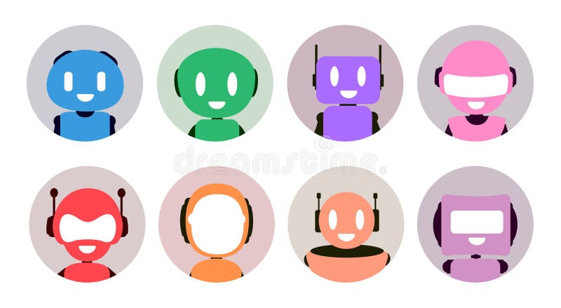 Robot Character Vector Set Design. Robots and Mascot Character ... Robot Character Vector Set Design. Robots and Mascot Character ...