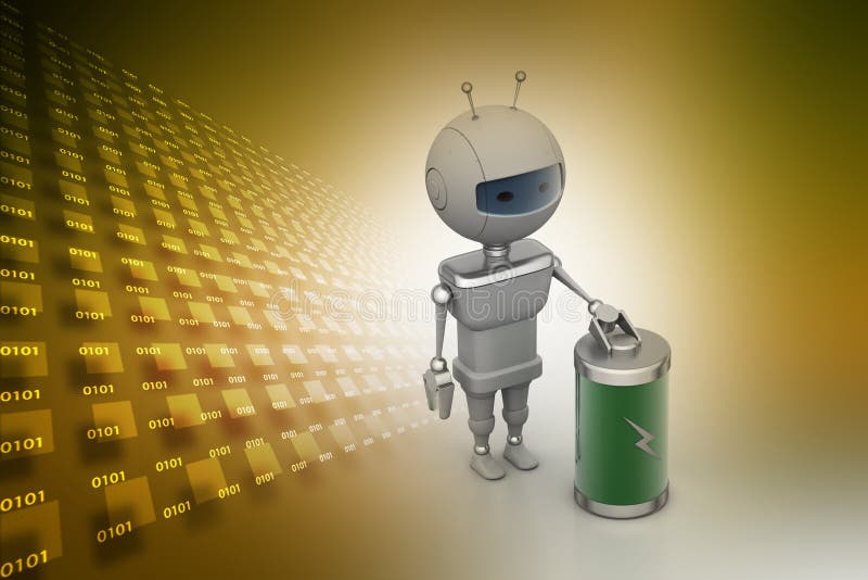 Robot Chargeable Battery Stock Illustrations – 4 Robot Chargeable ...