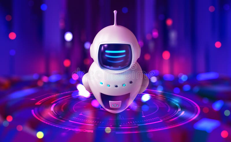 AI Robot. Chat Robot. Talking Robot. Portrait Artwork Stock ...