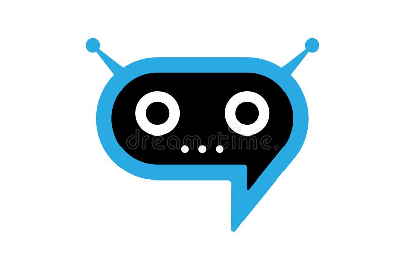 Robot Chat Bot Icon Symbol for Support Service Concept Stock Vector ...