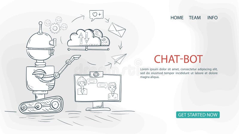 Robot Chat Bot Provides User Communication for a Website or Mobile App ...