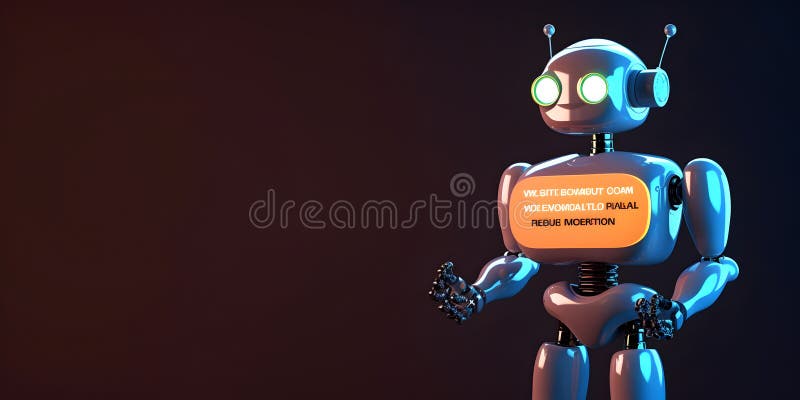 Robot with Chat Box. Concept of Chatbot or Ai Assistant. AI Generated ...