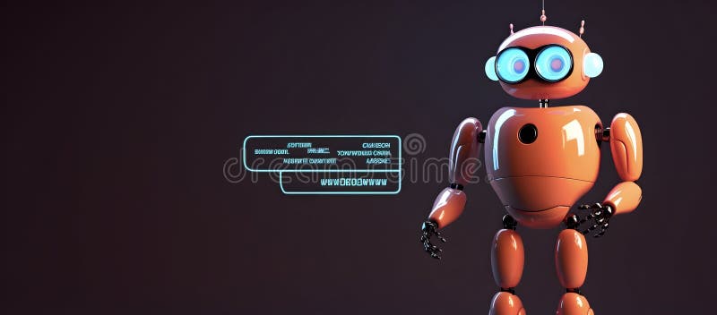 Robot with Chat Box. Concept of Chatbot or Ai Assistant. AI Generated ...