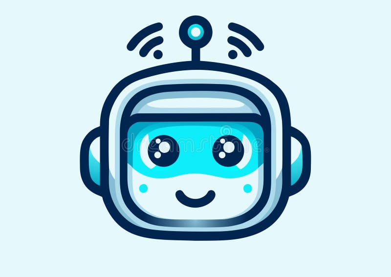Robot Chatbot. Logo Vector Illustration Stock Vector - Illustration of ...