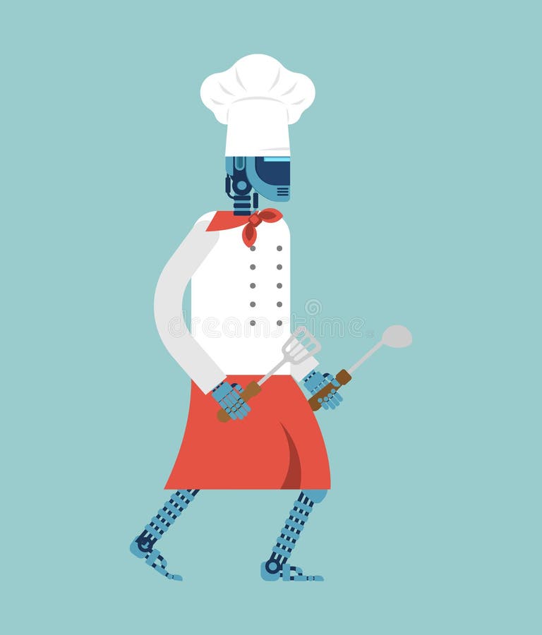 Robot Chef. Concept of Artificial Intelligence and Machines Will ...