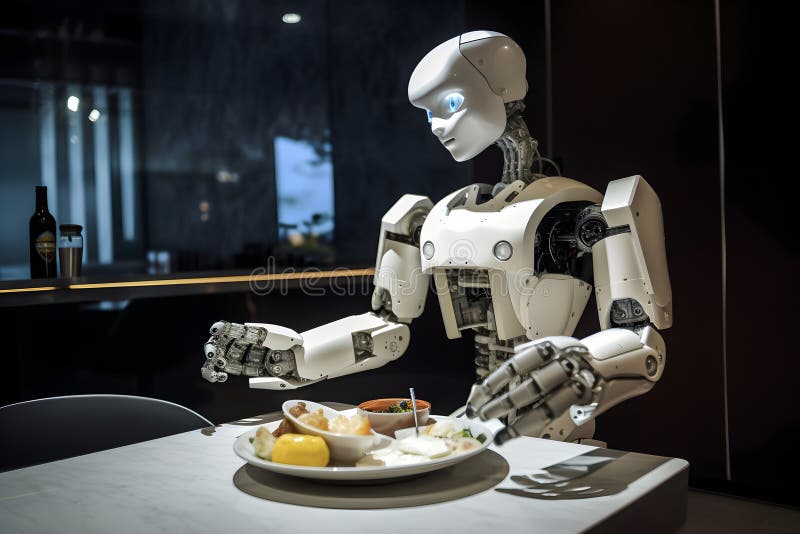 Robot, Cleaning and Sanitizing Benchtop in Cleanroom, with Equipment ...