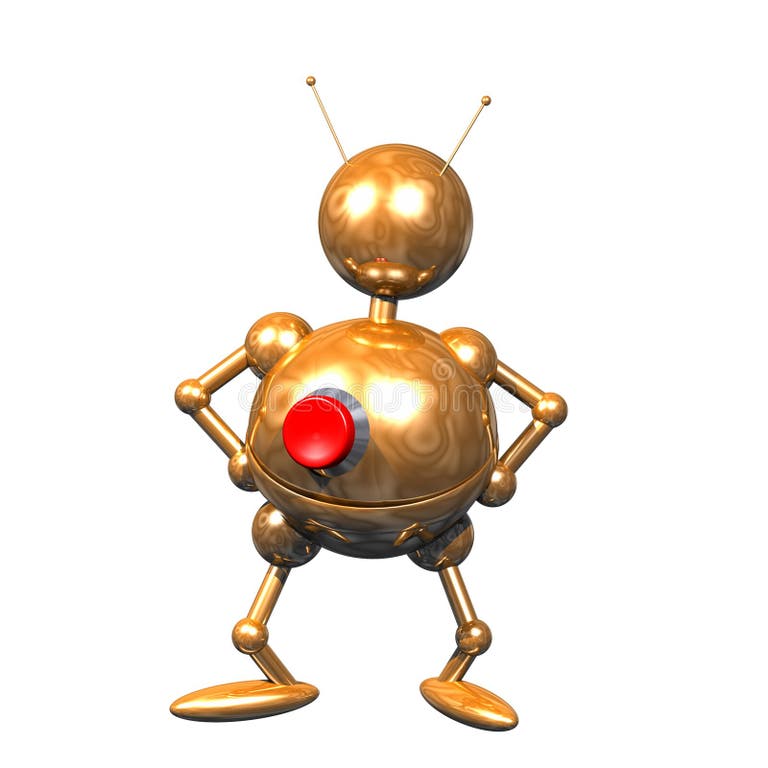 Shiny Golden Robot Stock Illustrations – 602 Shiny Golden Robot Stock ...