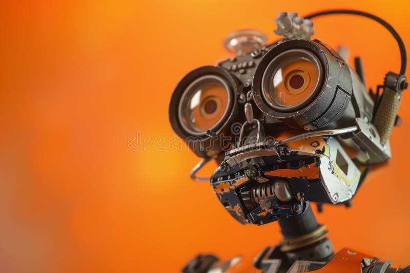 Robot Clock Face Close Up stock illustration. Illustration of precision ...