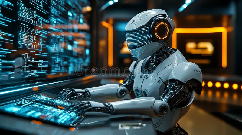 Robot Coding Stock Illustration Illustration Of Coding 335080123