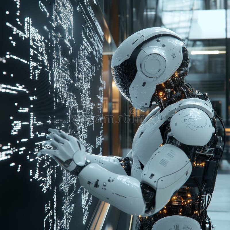 Robot Coding stock illustration. Illustration of hardware - 335539561