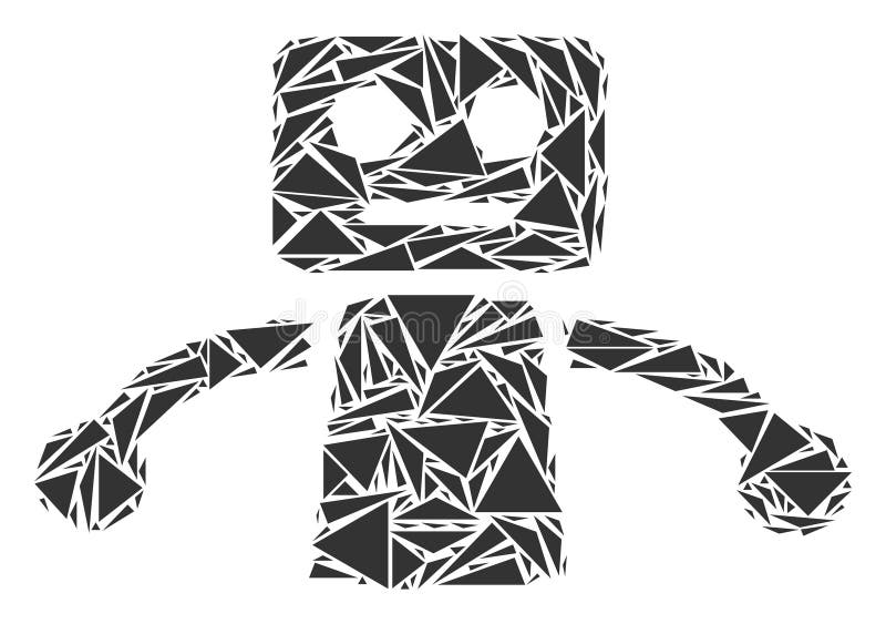Robot Collage of Triangles stock vector. Illustration of mosaic - 119924961