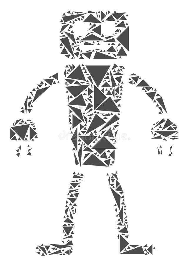 Robot Collage of Triangles stock vector. Illustration of object - 119924941