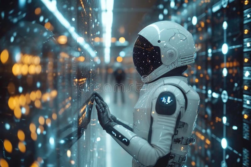 The ROBOT Communicates with Artificial Intelligence. Deep Learning ...