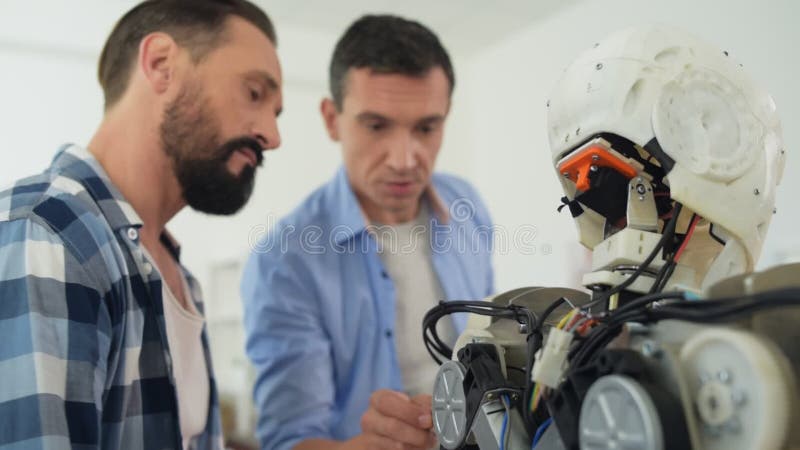 Robot Construction Being Under Repairing Stock Video - Video of ...