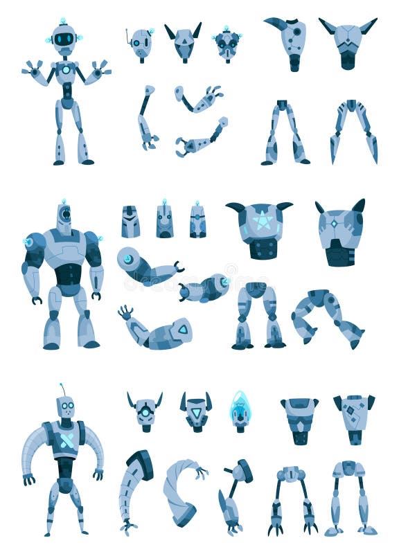 Robot Constructor Parts and Sprites Specifically Designed for Animation ...