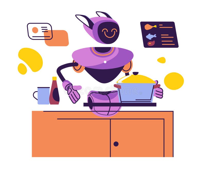 Cooking Robot Stock Illustrations – 1,860 Cooking Robot Stock ...