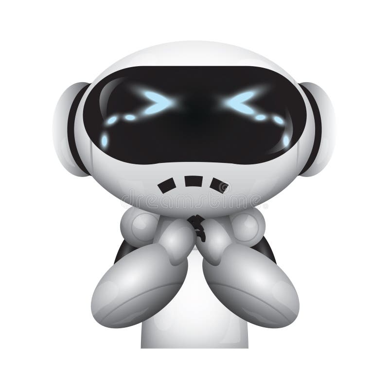 Robot with Crying Expression Stock Vector - Illustration of tear ...