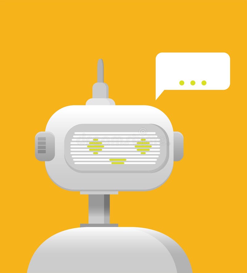 Robot. Customer Support Service Chat Bot Stock Vector - Illustration of ...