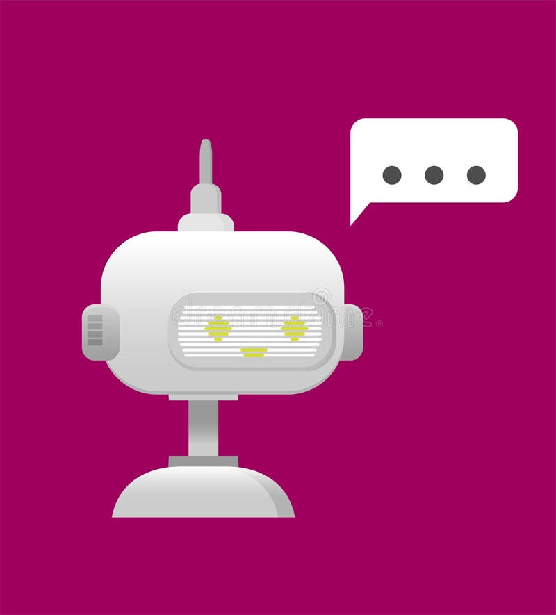 Robot. Customer Support Service Chat Bot Stock Vector - Illustration of ...