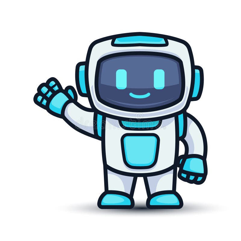 Robot Cute Mascot Design Illustration Stock Vector - Illustration of ...
