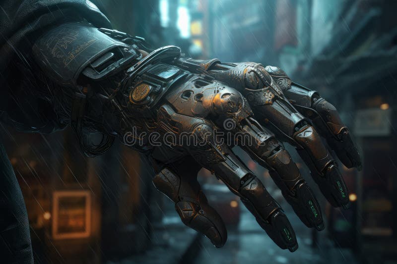 Robot Cyber Hand. Generate Ai Stock Image - Image of factory, digital ...