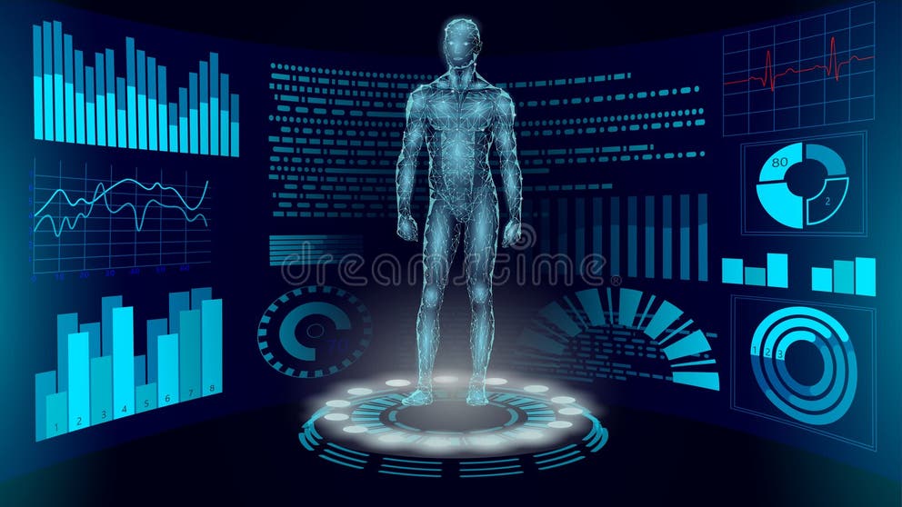 Robot Cyborg with Artificial Intelligence System. Humanoid Industrial ...