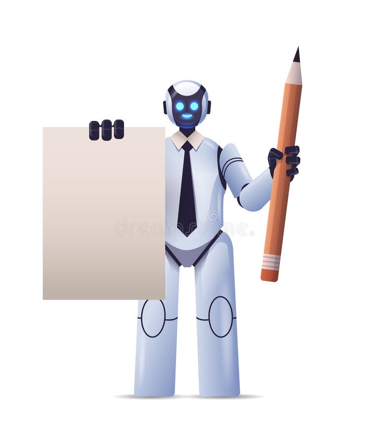 Notepad - Robot stock vector. Illustration of graphic - 9437376