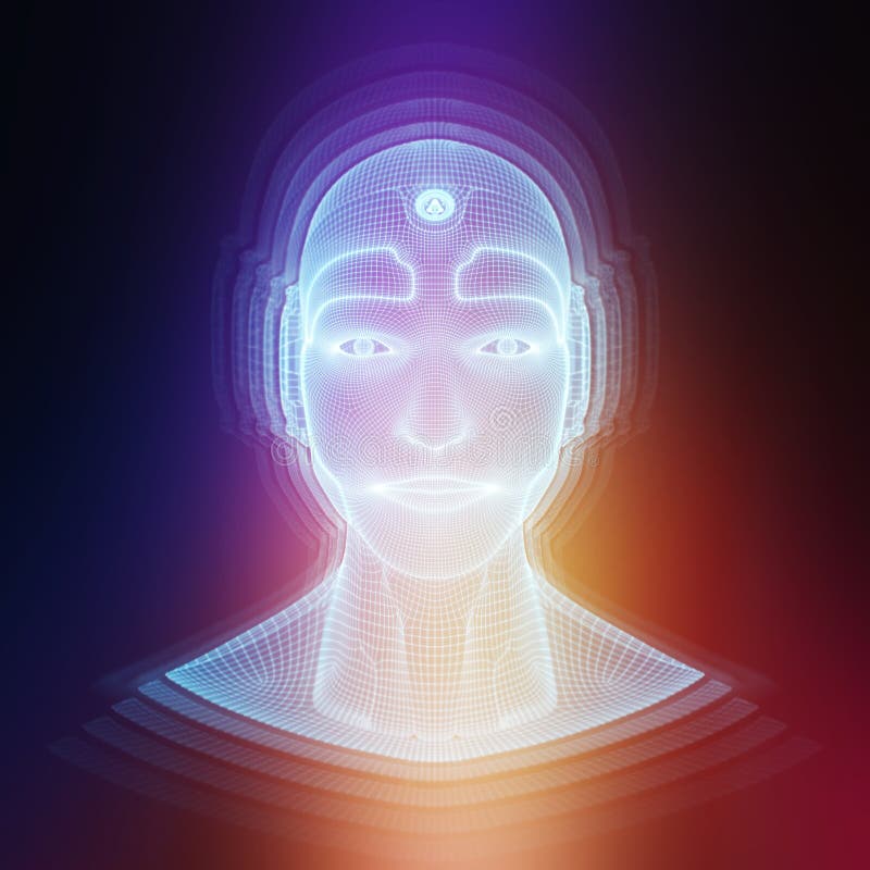 Robot Cyborg Man Head Artificial Intelligence Learning 3D Rendering ... Robot Cyborg Man Head Artificial Intelligence Learning 3D Rendering ...