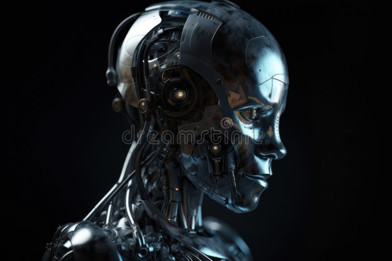 Robot Cyborg. New Technologies. Artificial Intelligence. GPT Chat ...