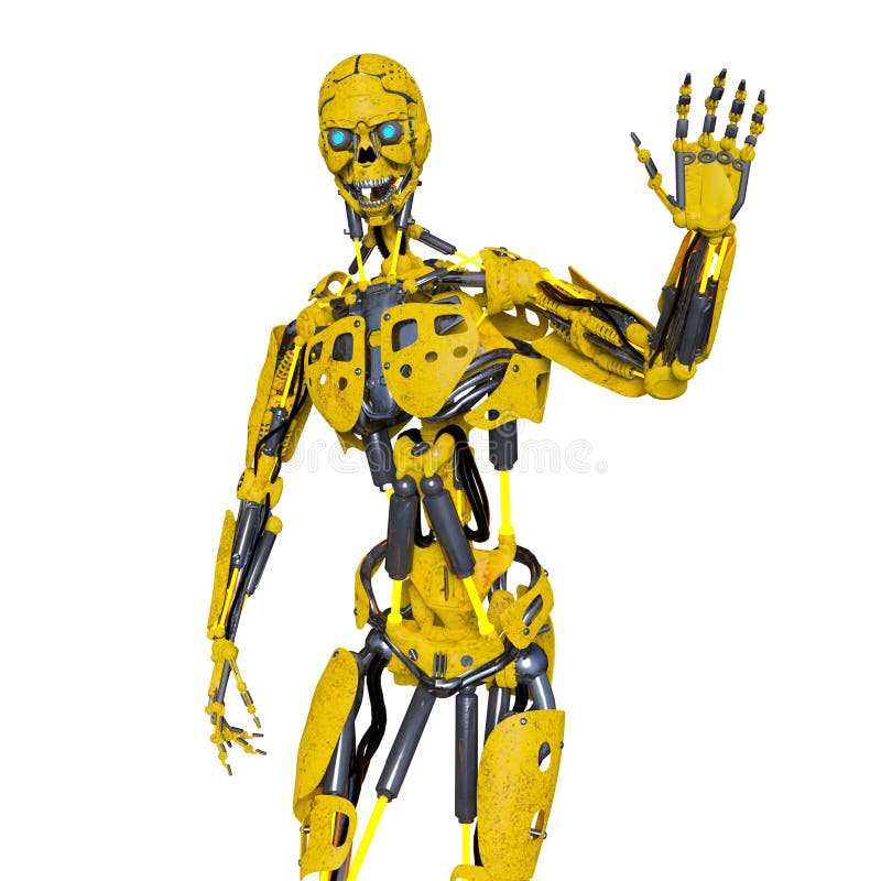 Live Screen Robot, Off Switch Button Stock Illustration - Illustration ...