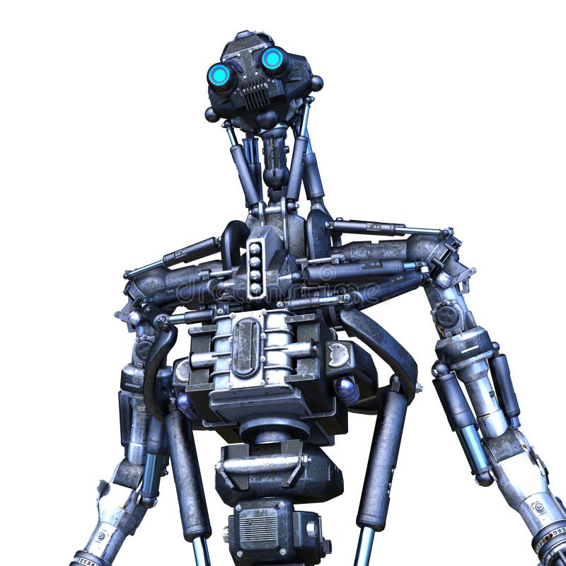 Live Screen Robot, Software Lock Held Stock Illustration - Illustration ...