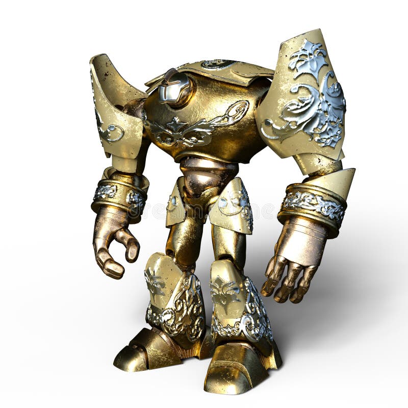 3d Robot Gold Stock Illustrations – 1,378 3d Robot Gold Stock ...