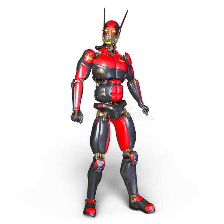 Robot stock illustration. Illustration of cyborg, bipedalism - 90978741