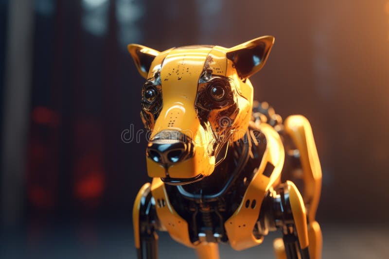 Robot 3d dog. Generate Ai stock illustration. Illustration of drone ...
