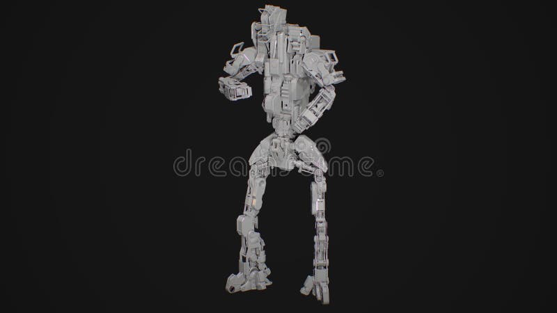 Robot 3d Model, 3d Render, Sci-fi Mech, Future Space Android Stock ...