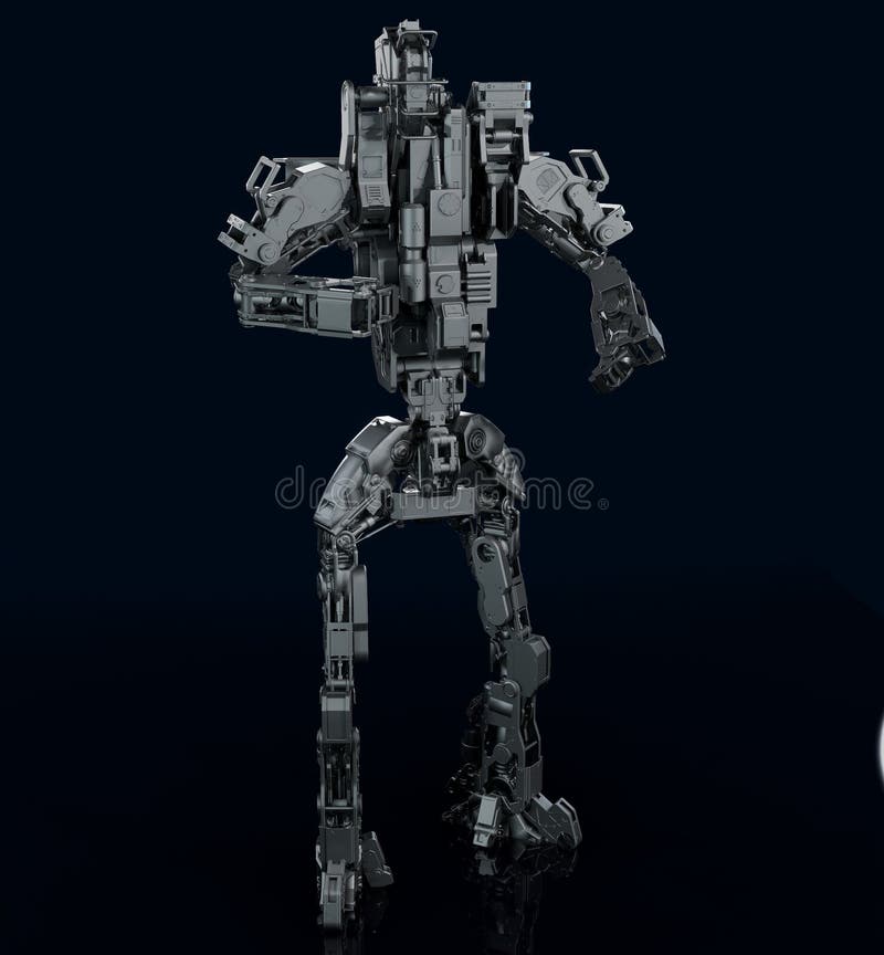 Robot 3d Model, 3d Render, Sci-fi Mech, Future Space Android Stock ...