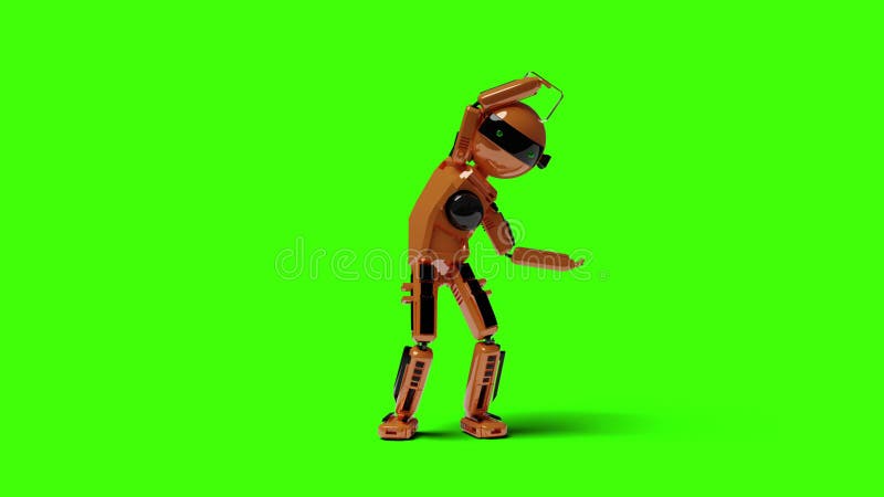 Robot Dancing Like Robot with Realistic Motion and Reflections on Green ...