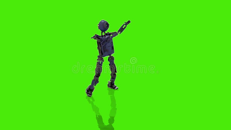 Robot Dancing Transparent on Background for Push on Background Green ...