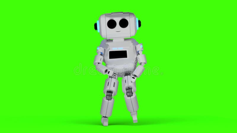 Robot Dancing Like Robot with Realistic Motion and Reflections on Green ...