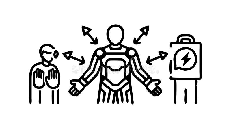 Robot with Data Analytics Visualization, Vector Design Generative AI Stock Vector - Illustration ...