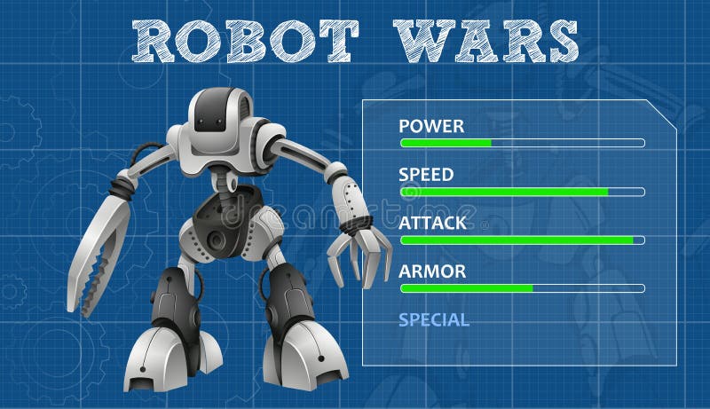 Humanoid Robot, Android with Artificial Intelligence. Vector ...