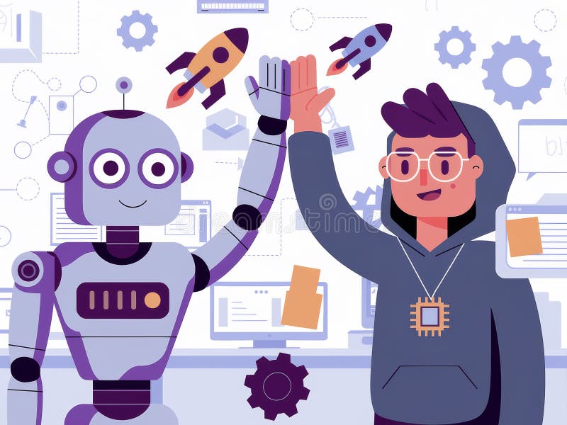 Robot High Five Stock Photos - Free & Royalty-Free Stock Photos from ...