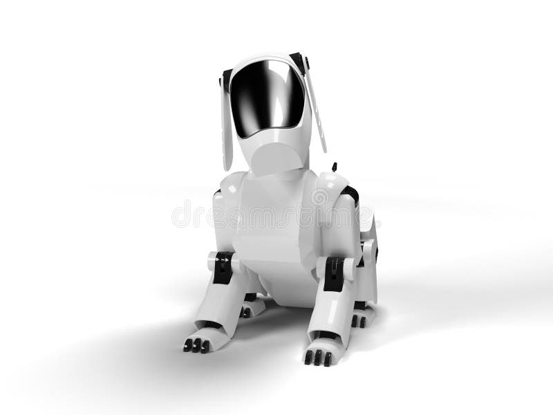 Walking Wolf Robot Front View Stock Illustration - Illustration of ...