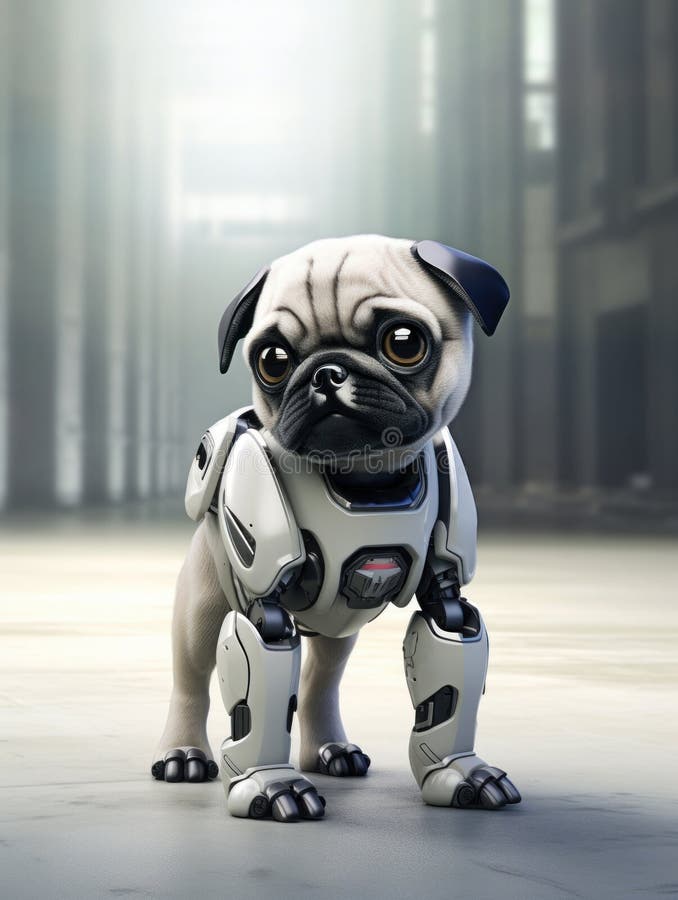 Robot Dog Pet Closeup Indoor Stock Photo - Image of mechanical ...