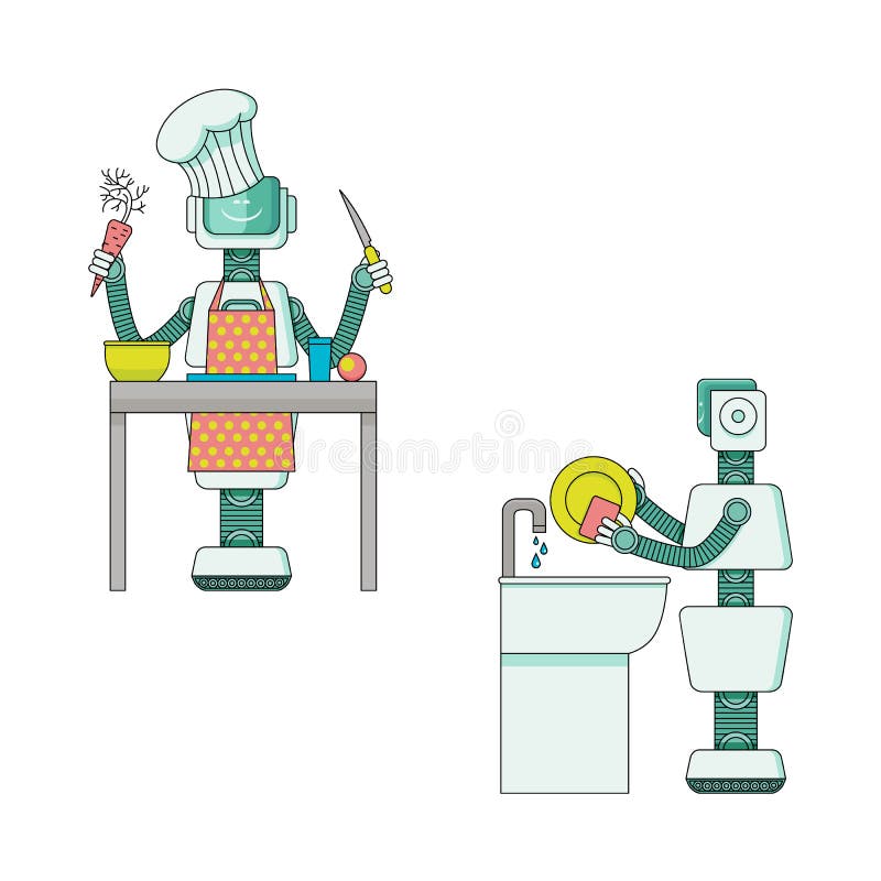 Android Housekeeper Stock Illustrations – 99 Android Housekeeper Stock ...