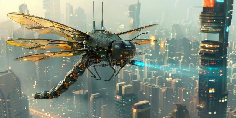 Robot Dragonfly Equipped with Surveillance Cameras and Nanorepair Bots ...