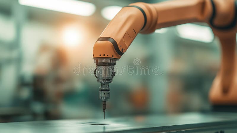A Robot is Drilling a Hole into a Surface. Generative AI Stock ...