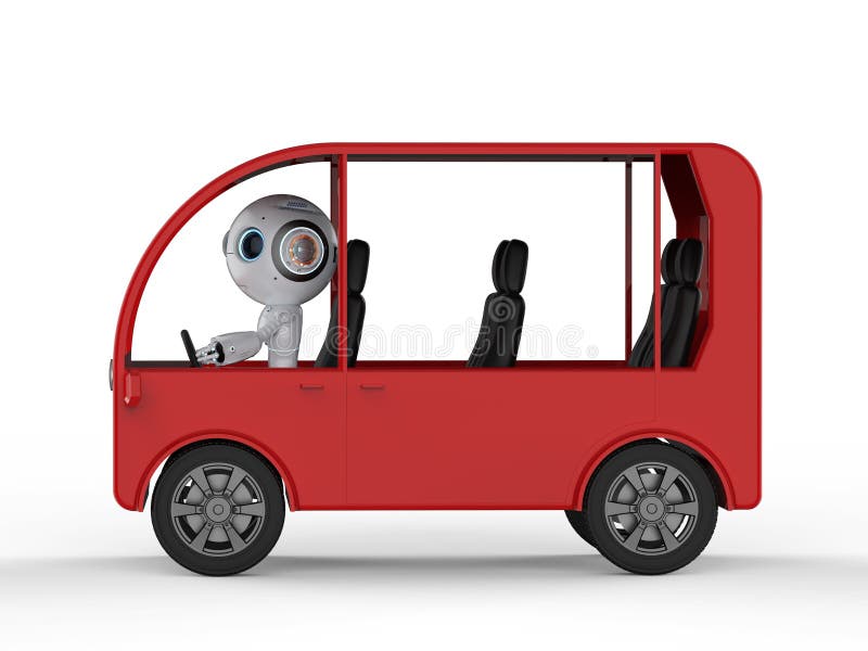 Robot drive bus stock illustration. Illustration of coach - 131358904